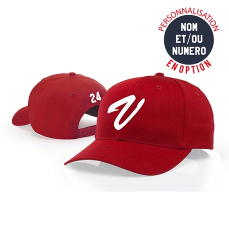 Casquette rouge Vipères V réglable coton - 417 Feet