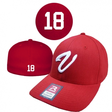 Casquette Flex V rouge OLD SCHOOL - 417 Feet